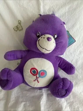 Care Bears | Toys | Vintage 203care Bears Purple Plush Bear With Heart ...